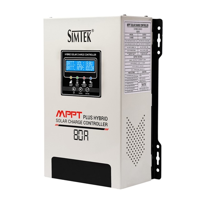 Simtek Mppt Plus Hybrid Solar Charge Controller 145v Voc 80amp Fully Automatic With Dual Lcd ...